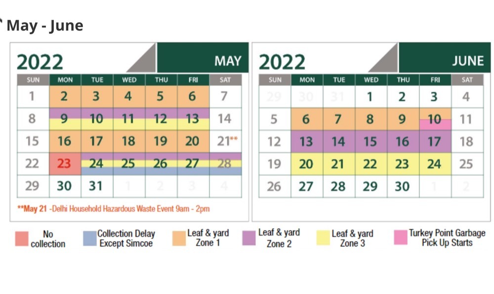 Norfolk Waste Management Calendar | Villages Of Long Point Bay