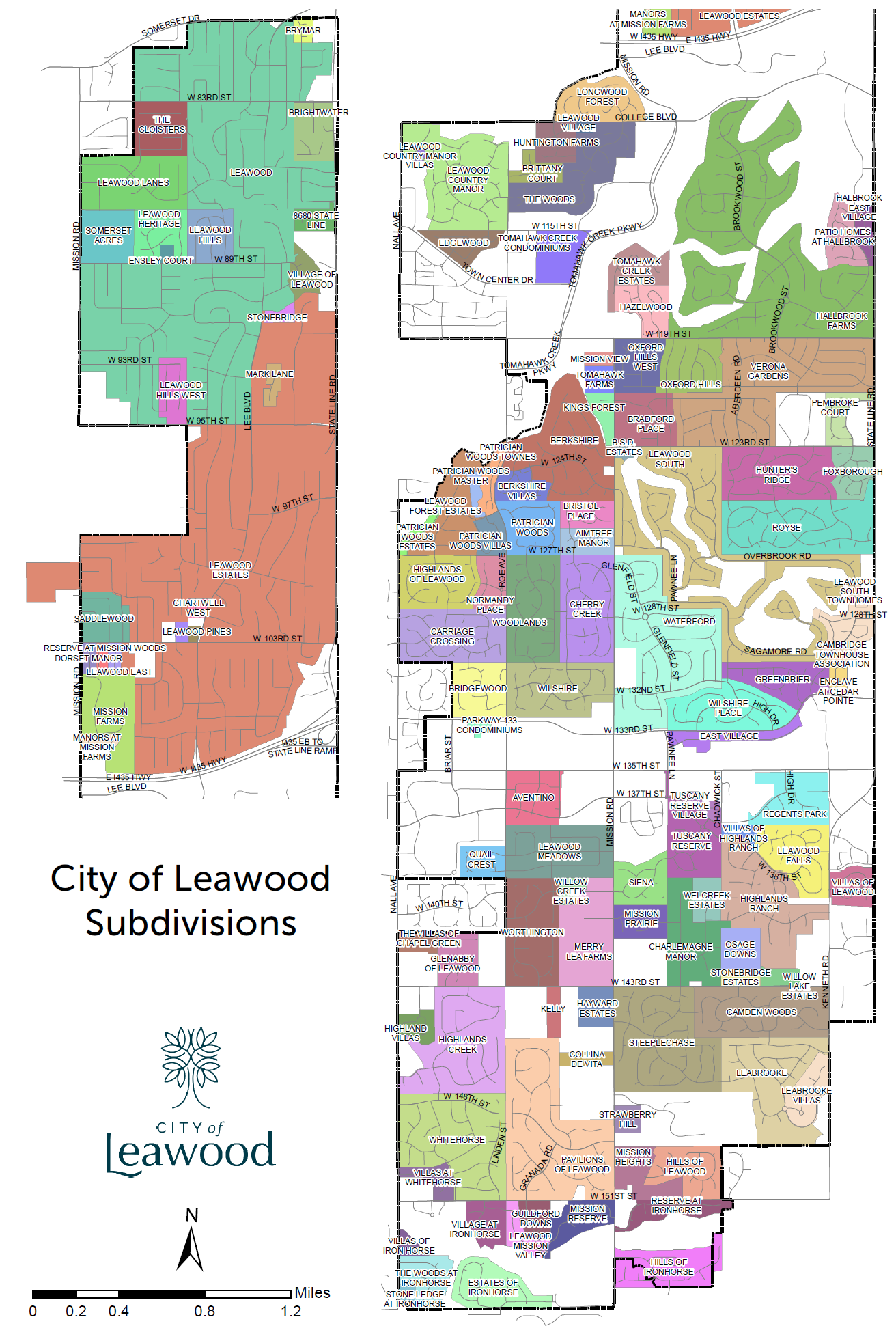 LEAWOOD HOA MAP | PATRICIAN WOODS COMMUNITY